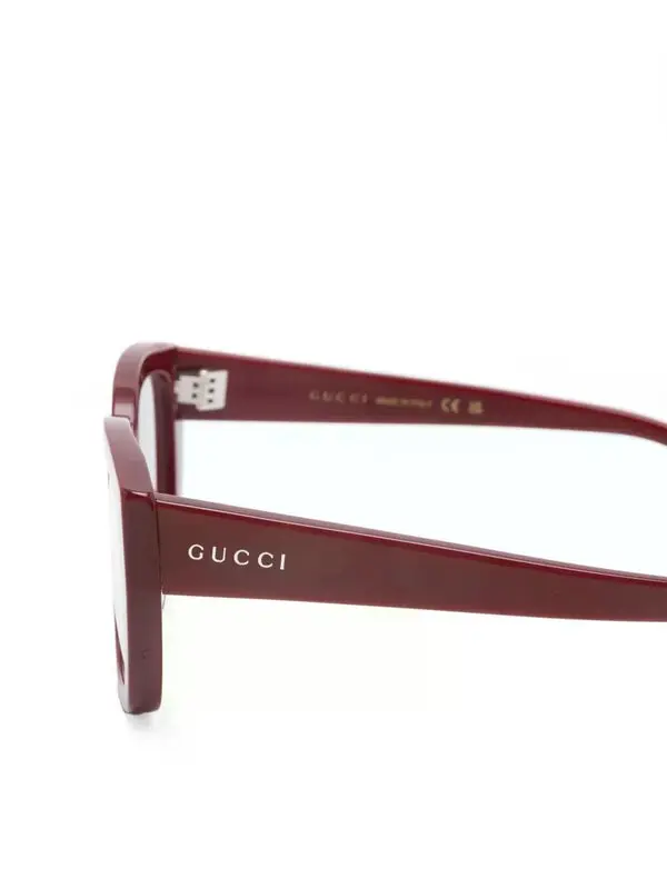 Gucci Square-frame Glasses - Brown