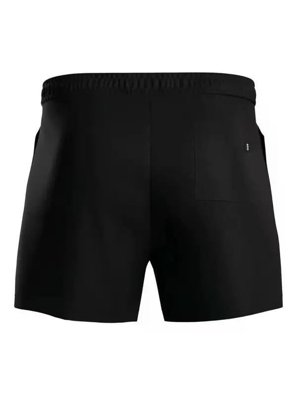 BOSS Logo-detail Drawstring Swim Shorts - Black