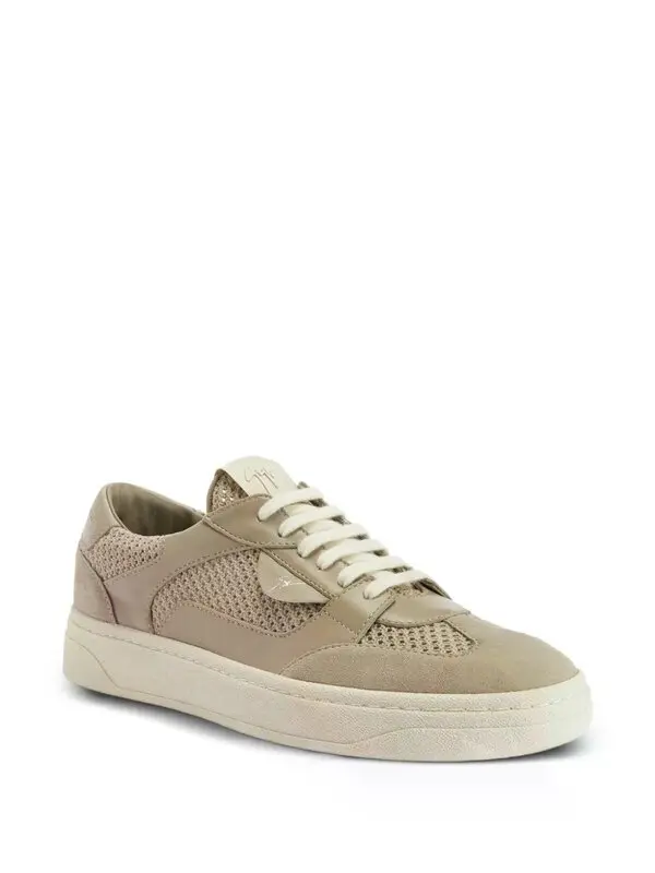 GIUSEPPE ZANOTTI Lace-up Low-top Sneakers - Neutrals