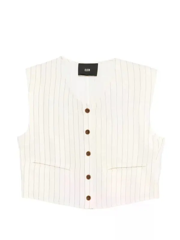 ELEH Pinstripe Button Jacket