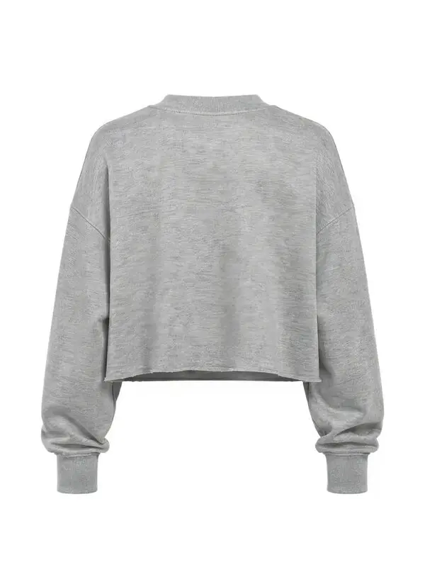EZR Stud-embellished Cropped Sweatshirt