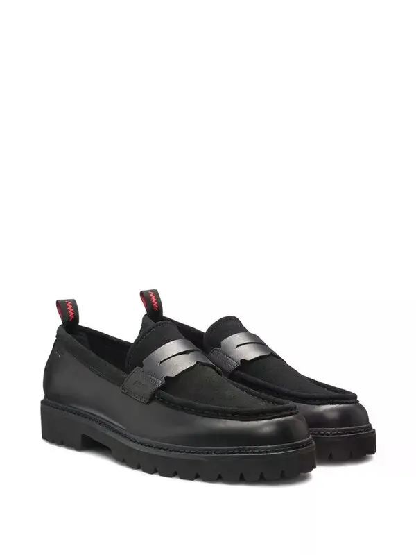 Hugo Panelled Leather Loafers
