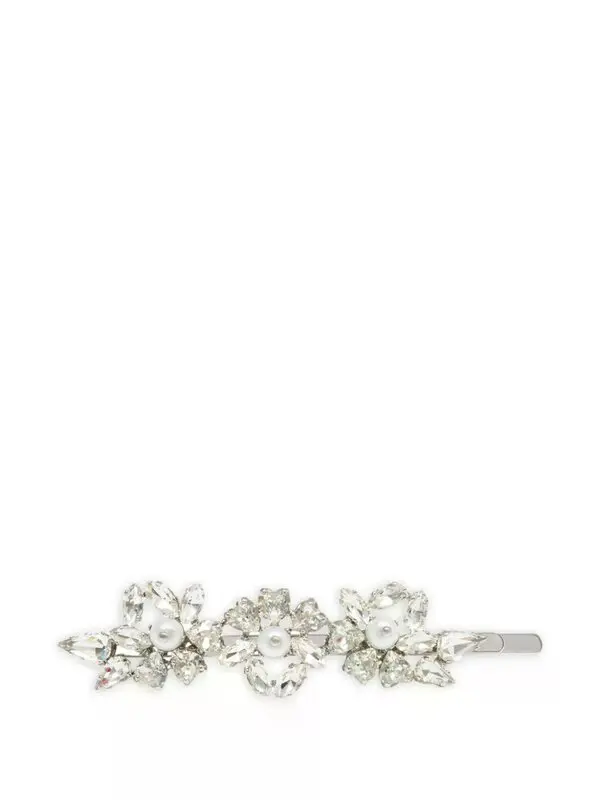 Simone Rocha Heartbloom Floral Hair Clip - Silver