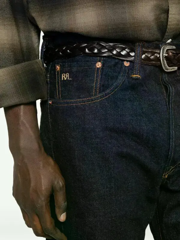 Ralph Lauren Selvedge Logo Trousers - Blue