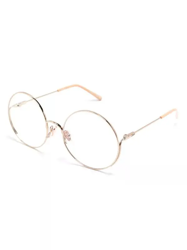 Chloé Logo-engraved Round-frame Glasses