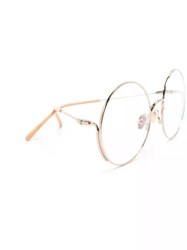 Chloé Logo-engraved Round-frame Glasses