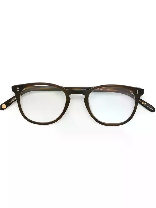 Garrett Leight Rectangular Frame Glasses - Brown