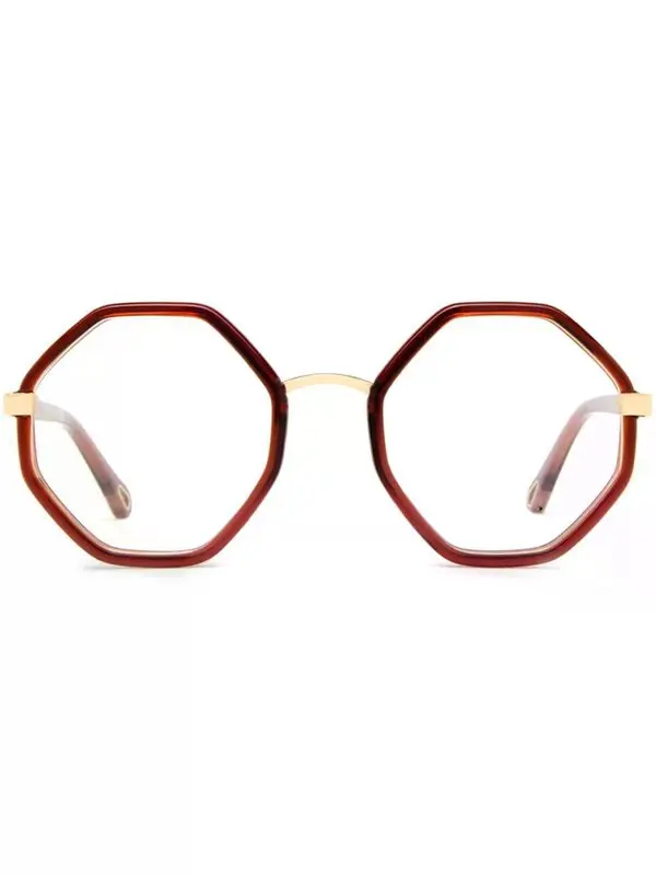 Chloé Geometric Frame Glasses - Red