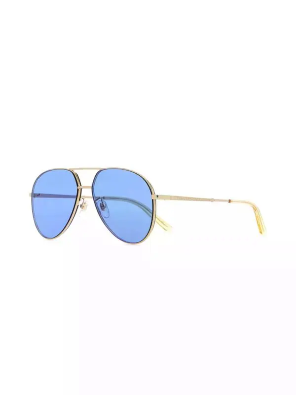 Gucci Logo-engraved Aviator Sunglasses