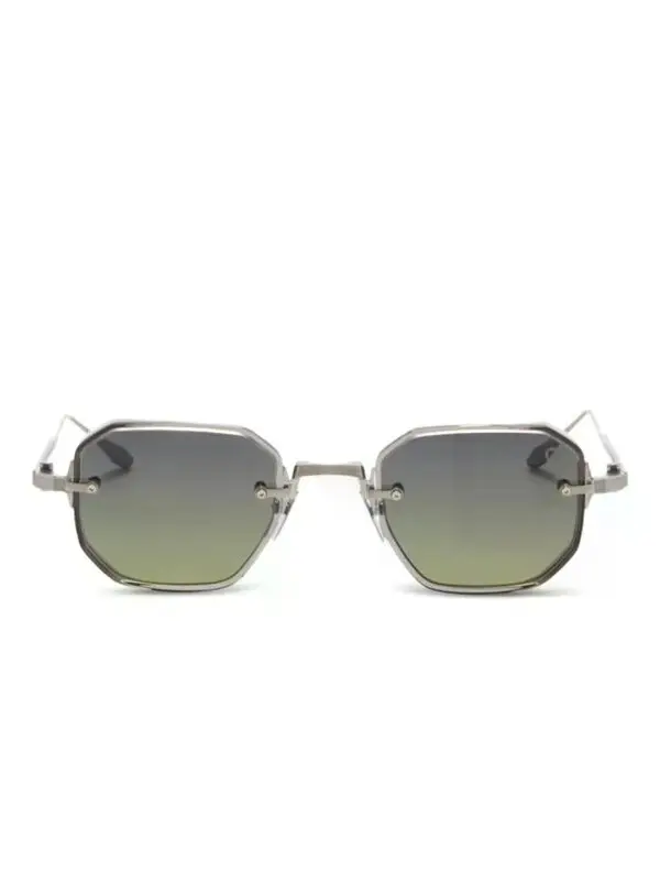 AKONI Juno Two Geometric-frame Sunglasses - Silver