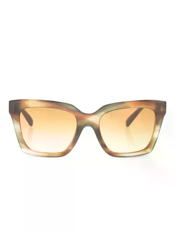 Dolce & Gabbana Logo-print Cat-eye Sunglasses - Brown