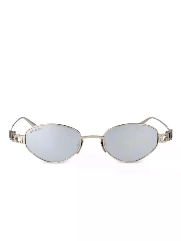 Gucci Oval-frame Sunglasses - Silver