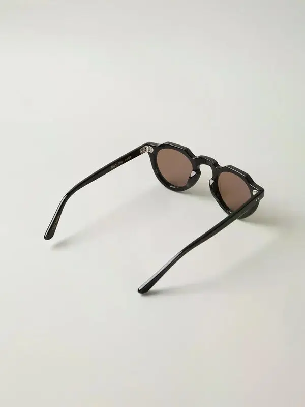 LESCA Round Frame Sunglasses