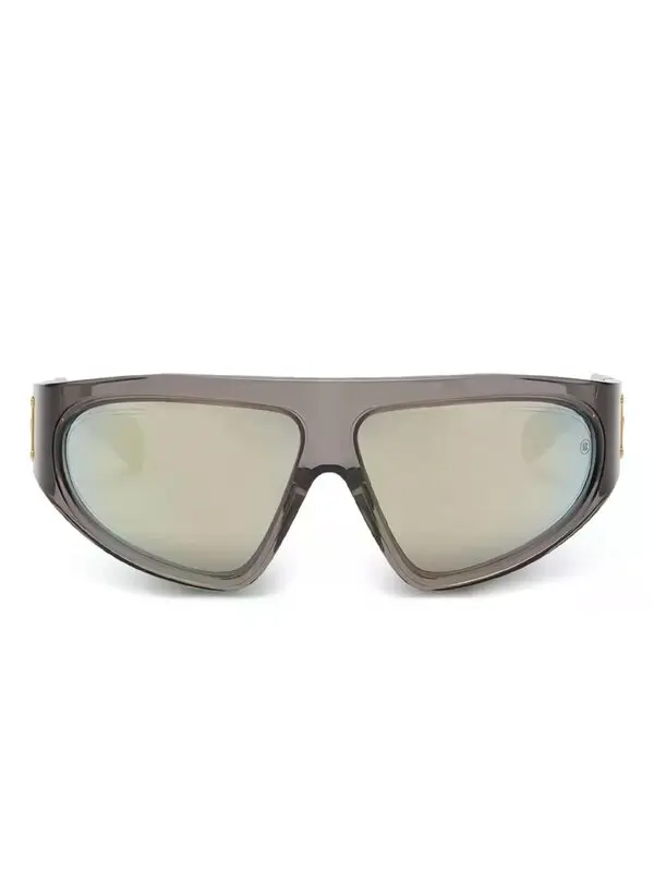 Balmain B-escape Geometric-frame Sunglasses - Grey