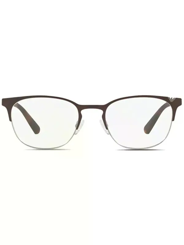 Emporio Armani Round Frame Glasses - Brown