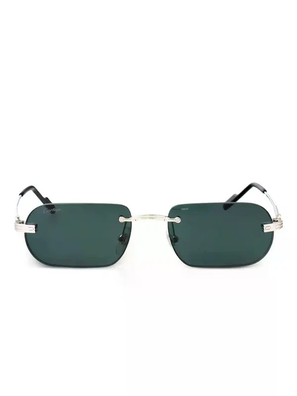 CARTIER Rectangle Sunglasses - Silver