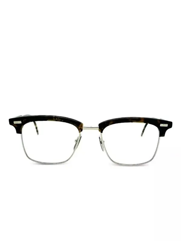Thom Browne Clubmaster Glasses - Brown
