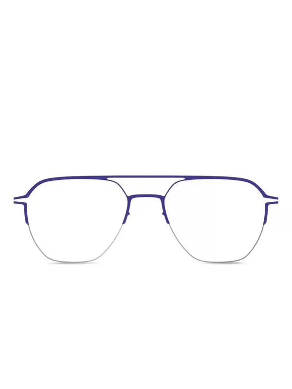 Mykita Double-bridge Aviator-frame Glasses - Black