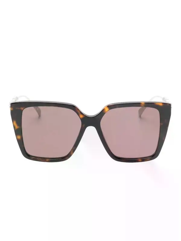Gucci Geometric Chain Sunglasses - Brown