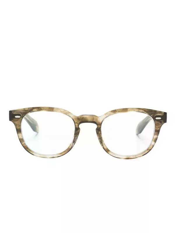 Oliver Spencer Translucent Wayfarer-frame Glasses - Green