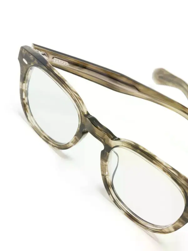 Oliver Spencer Translucent Wayfarer-frame Glasses - Green