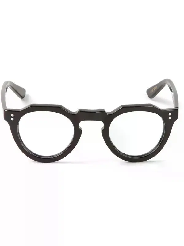 LESCA Round Frame Optical Glasses - Black
