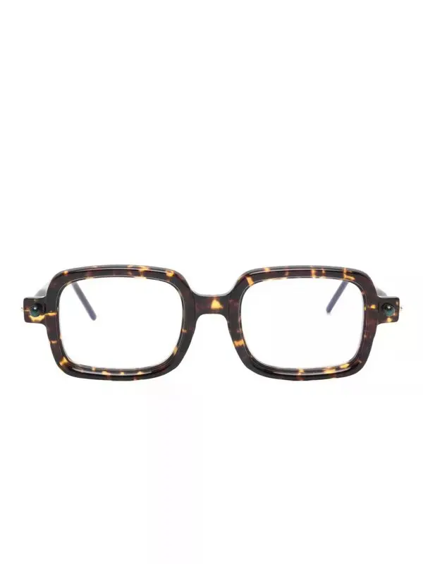 KUBORAUM Maske P2 Square-frame Glasses - Brown