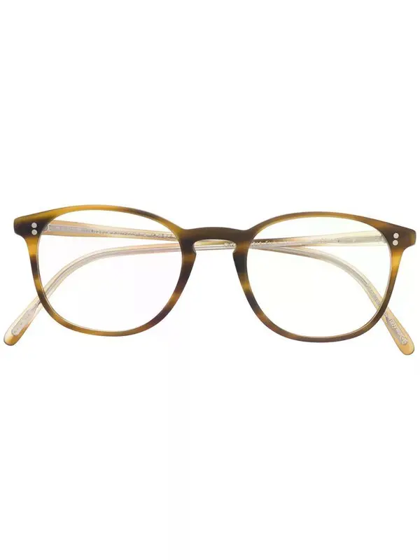 Oliver Spencer Round Frame Optical Glasses - Brown