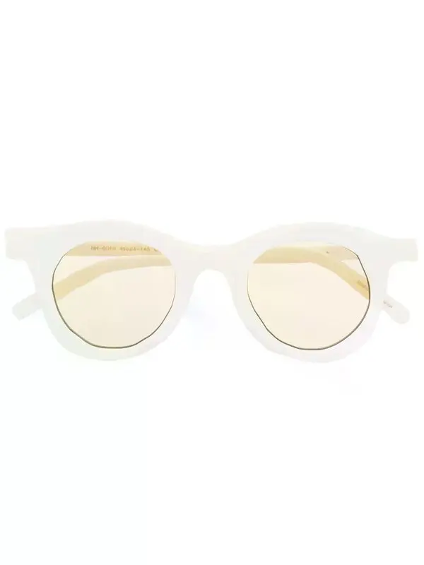 MASAHIROMARUYAMA Round-frame Sunglasses - White