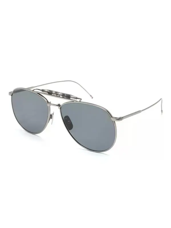 Thom Browne Double-bridge Pilot-frame Sunglasses