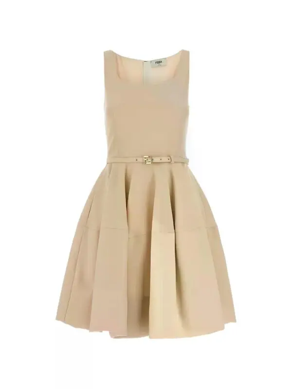 Fendi Belted-embellishment Mini Dress