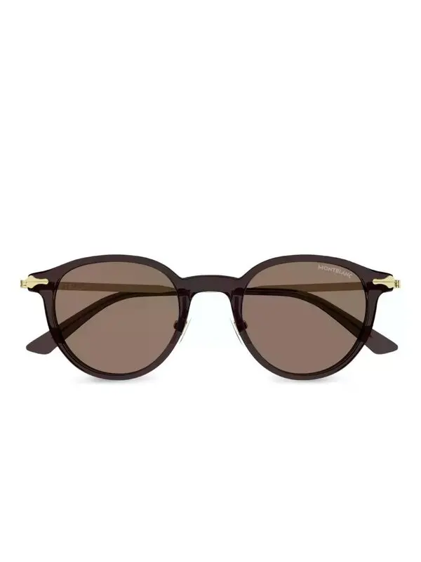 Montblanc Round-frame Sunglasses - Brown