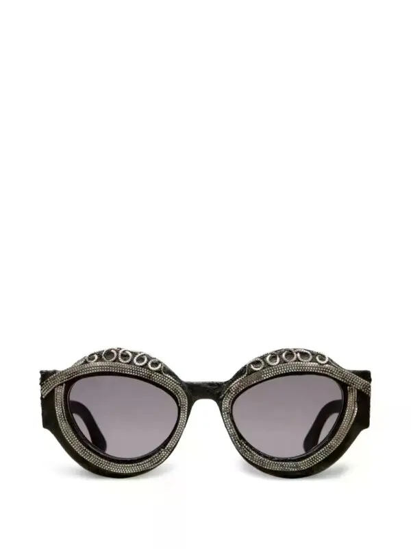 KUBORAUM Embellished Geometric-frame Sunglasses - Black