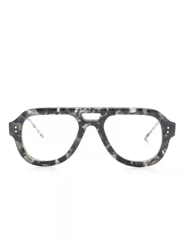 Thom Browne Pilot-frame Glasses - Grey