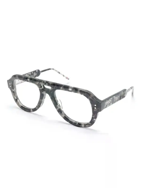 Thom Browne Pilot-frame Glasses - Grey