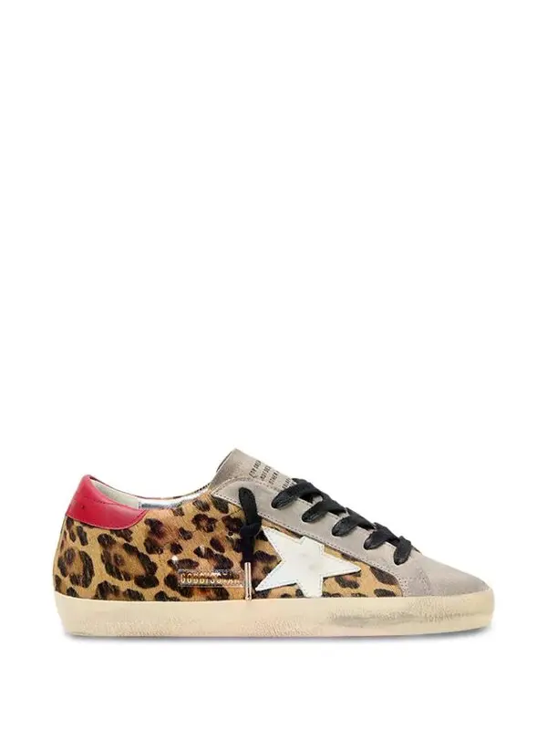 GOLDEN GOOSE Super-star Leopard-print Sneakers - Neutrals