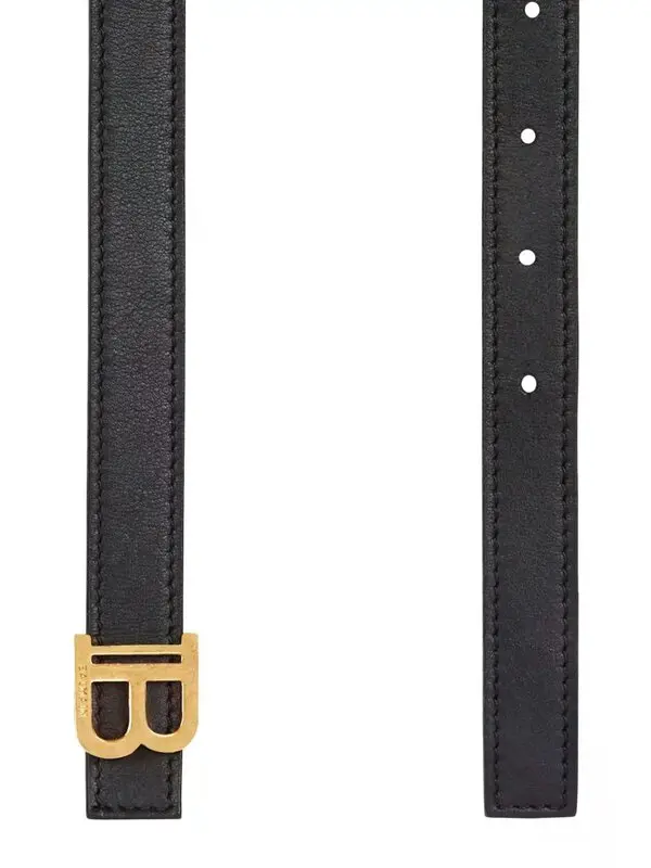 Balmain Leather B-buckle Belt