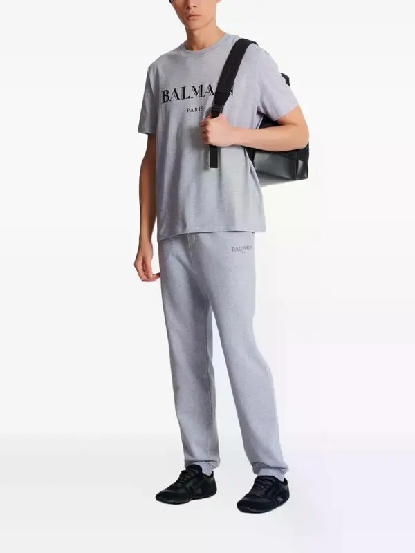 Balmain Logo-print Drawstring Track Pants - Grey