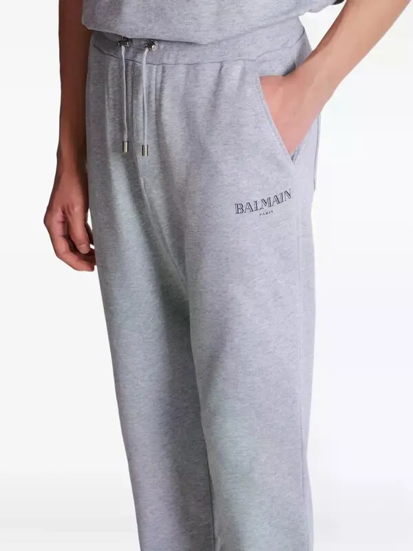 Balmain Logo-print Drawstring Track Pants - Grey