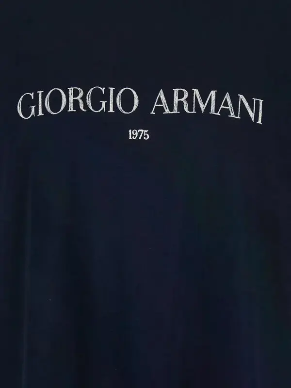 Giorgio Armani Cotton Interlock-jersey T-shirt - Blue