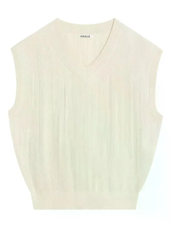Auralee Knitted Vest - Neutrals