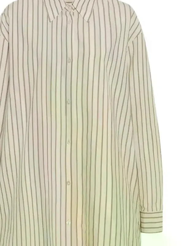 THE ROW Chihiro Striped Shirt Dress - Neutrals