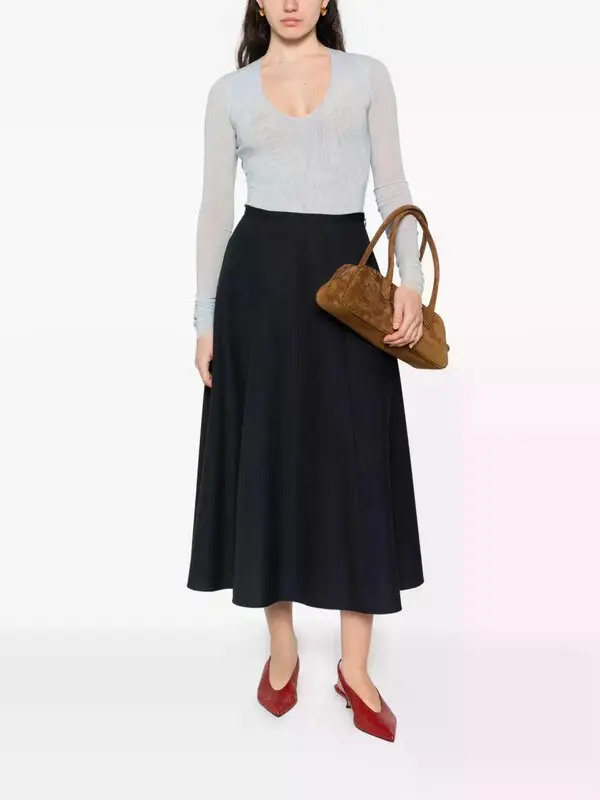 Alberta Ferretti A-line Midi Skirt