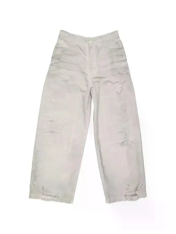 Acne Studios Mended Distressed Wide Leg Jeans
