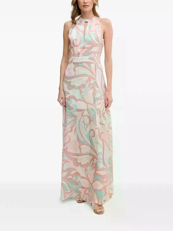 GAUDI Printed Halterneck Maxi Dress