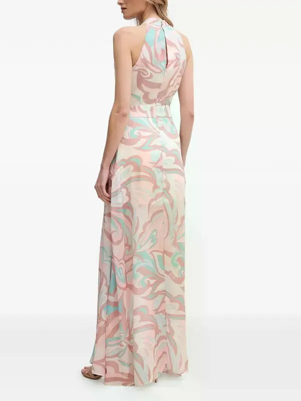 GAUDI Printed Halterneck Maxi Dress