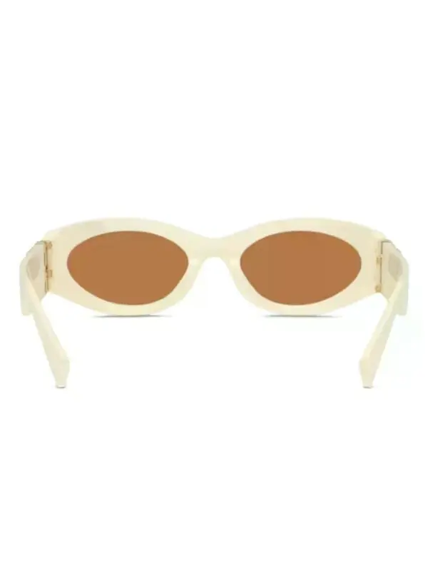 Miu Miu Logo-lettering Sunglasses - Neutrals