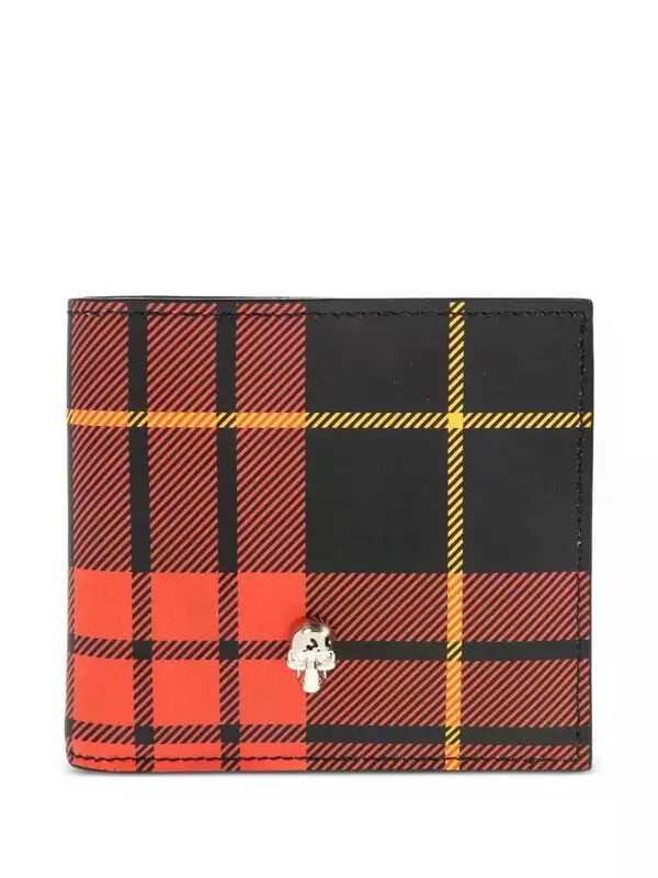 Alexander McQueen Skull-detail Tartan-pattern Wallet - Red