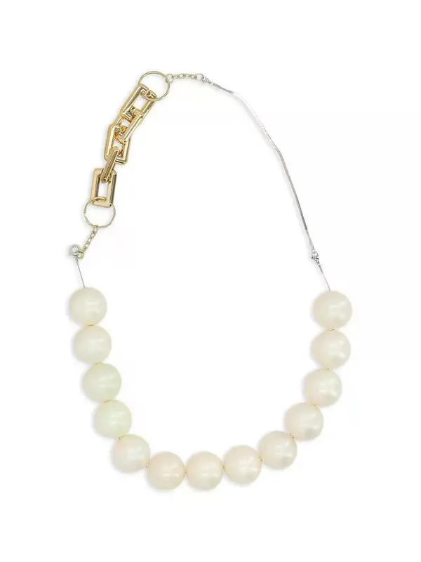 BLESS Faux-pearl Necklace - White