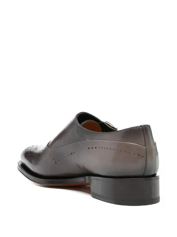 Santoni Double-buckle Monk Shoes - Brown